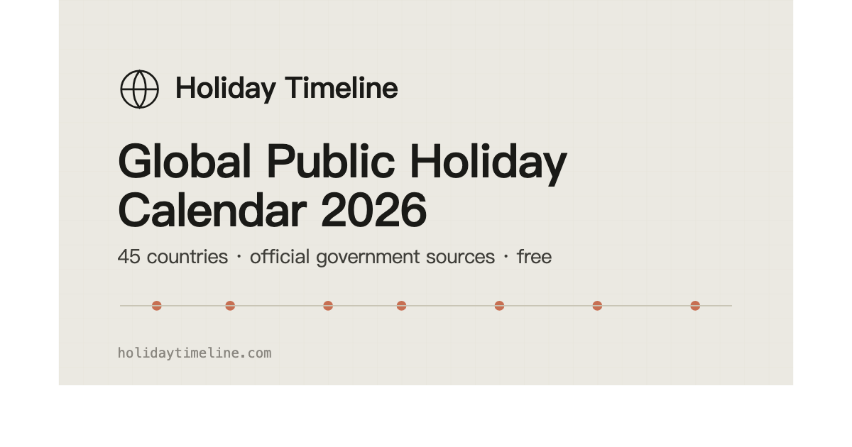 United States Public Holidays 2026 — Dates, Days Off & Official Sources ...